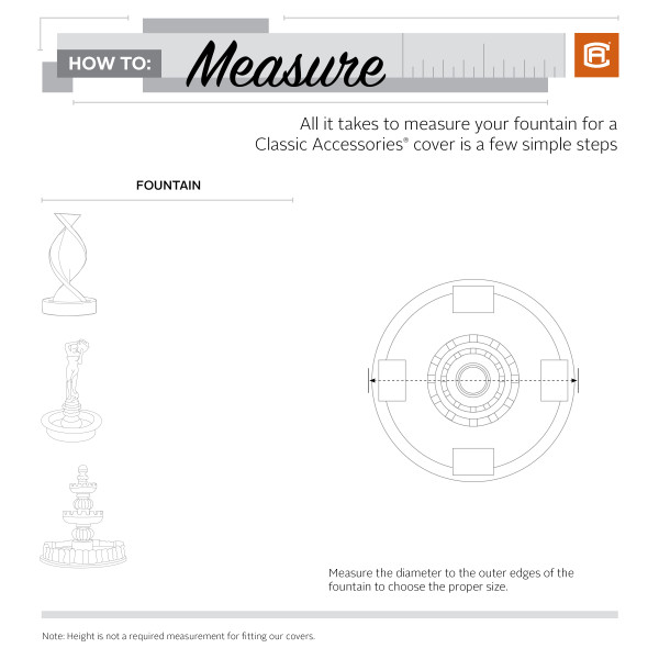 How to measure: Fountains – Classic Accessories Support Center