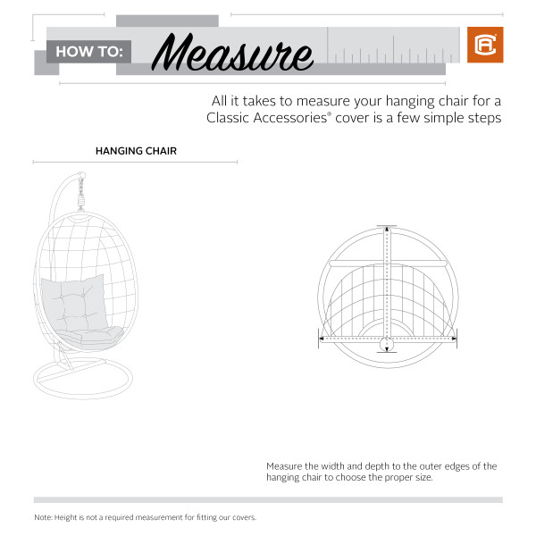 How to measure: Hanging Chairs – Classic Accessories Support Center